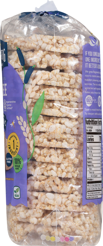 Lundberg Family Farms Organic Salt-Free Brown Rice Cakes-Planogram-Right