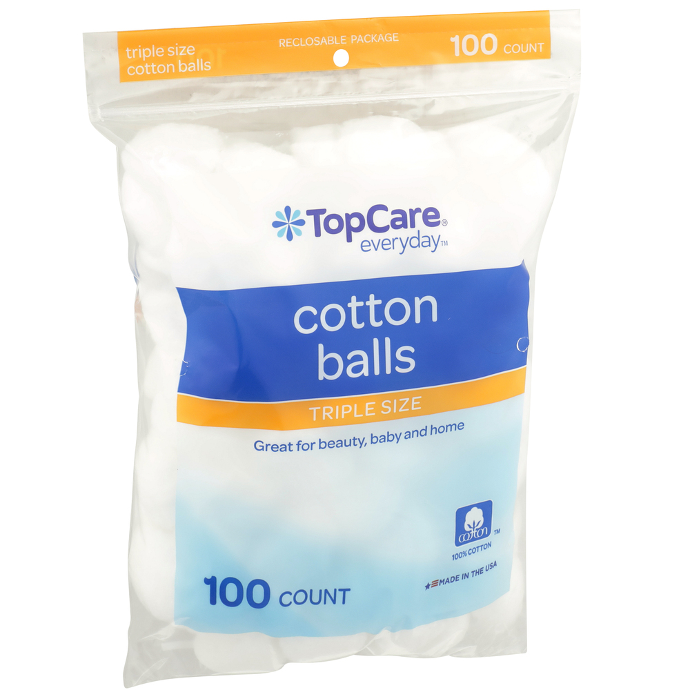TopCare Everyday Cotton Balls, Triple Size-Main