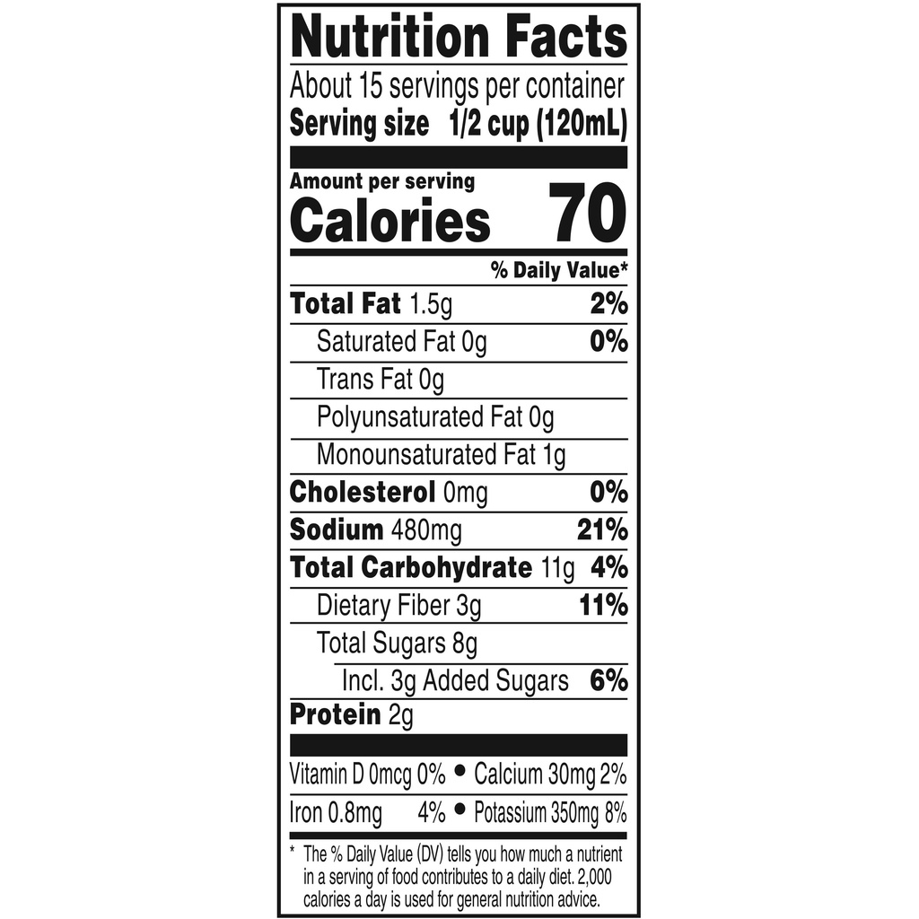 Prego® Traditional Pasta Sauce-Nutrition-Facts