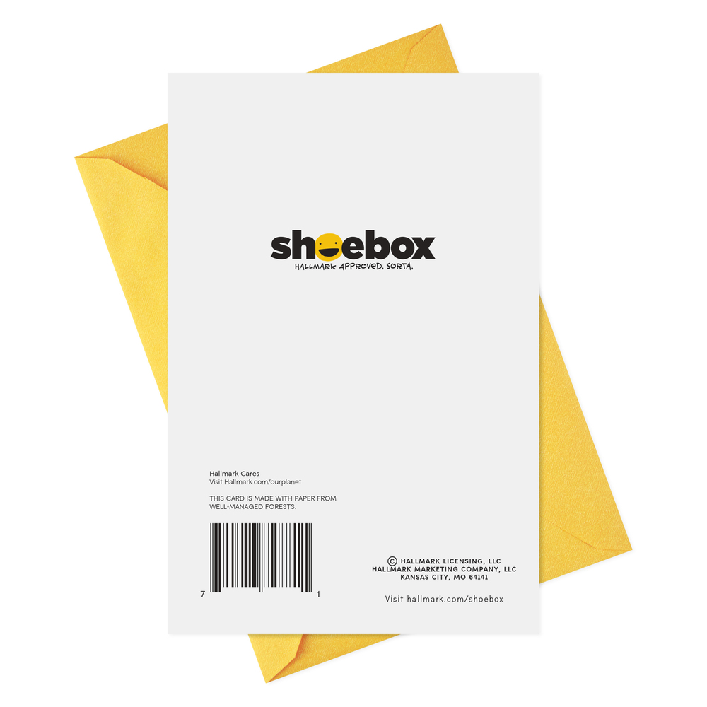 Hallmark Shoebox Funny Birthday Card (Young Once)-Planogram-Back