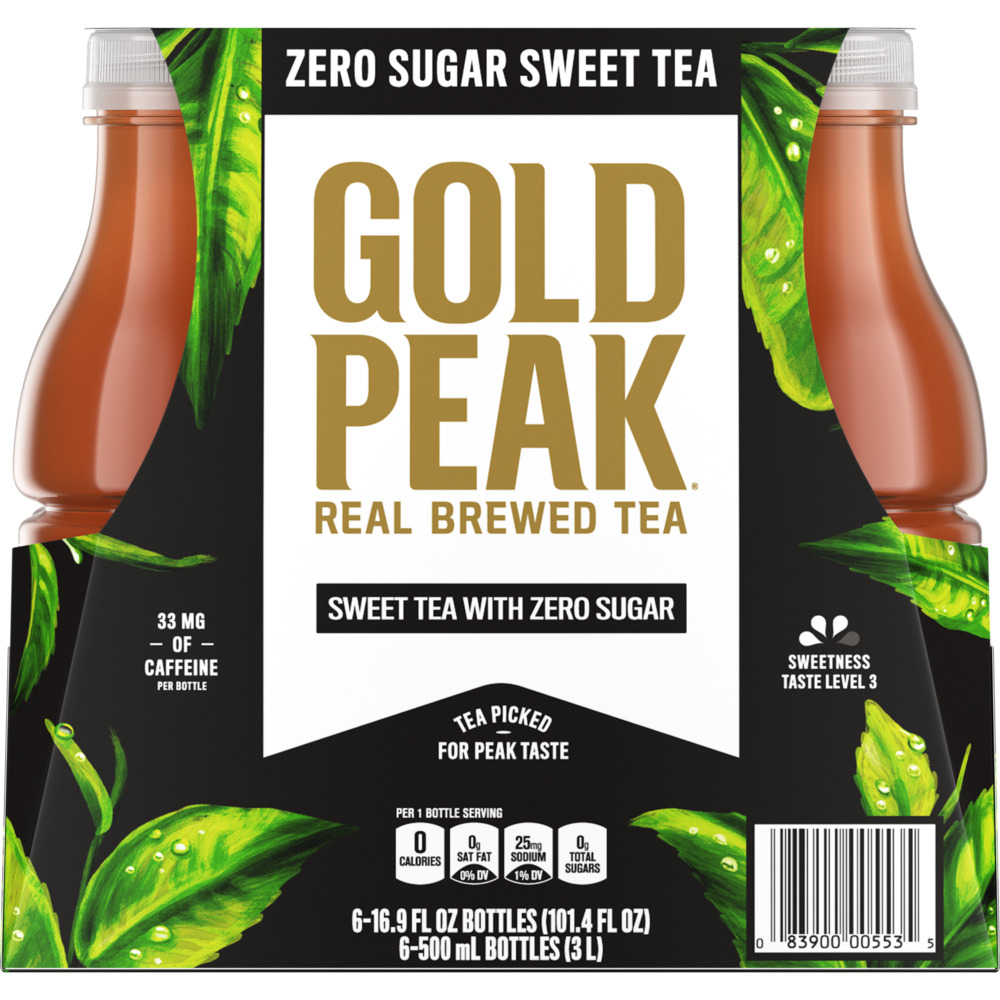 Gold Peak Iced Tea, Zero Sugar Sweet Tea Bottles-Planogram-Back