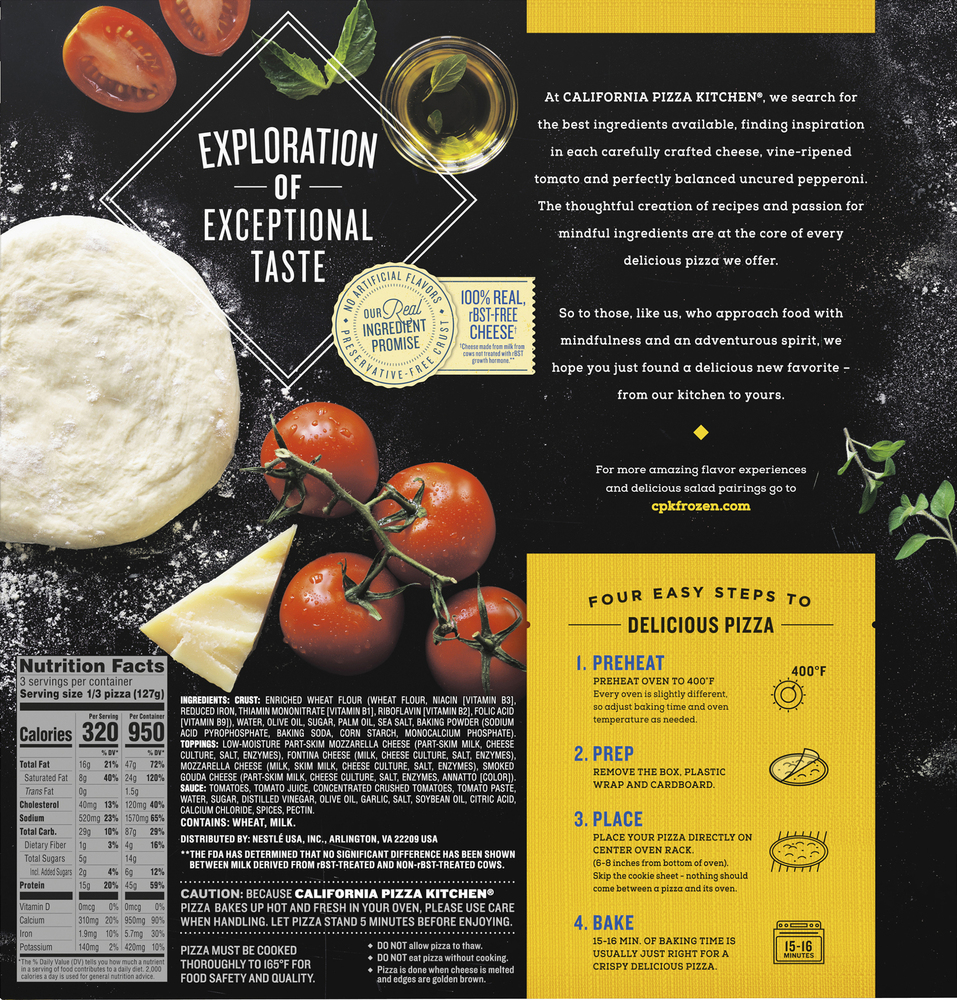 how long to cook california pizza kitchen frozen pizza