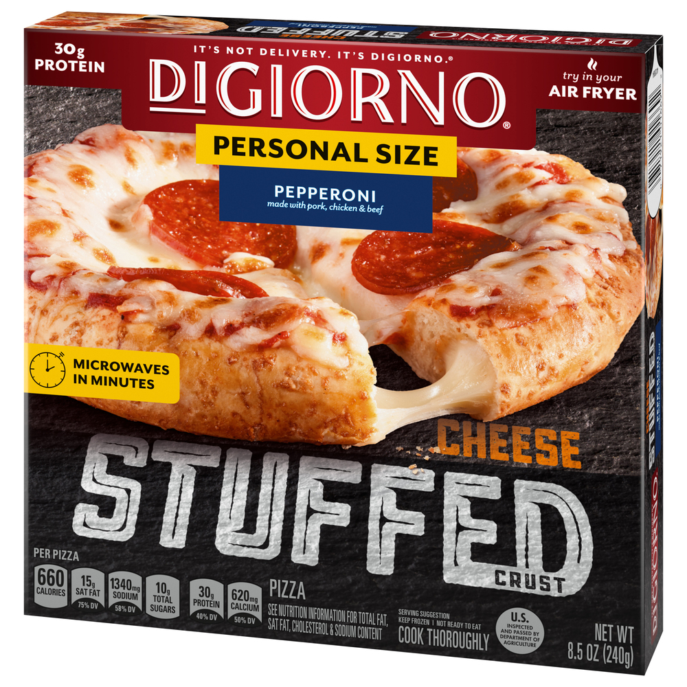 DiGiorno Pizza, Cheese Stuffed Crust, Pepperoni, Personal Size-Front ...