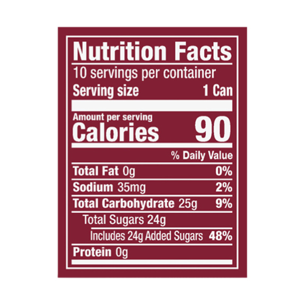 Dr Pepper Soda, Mini-Nutrition-Facts