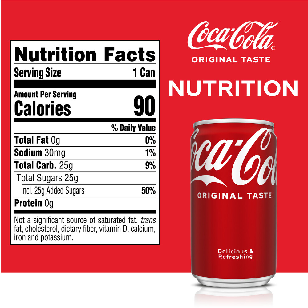 Coca-Cola Soda, Mini-Nutrition-Facts