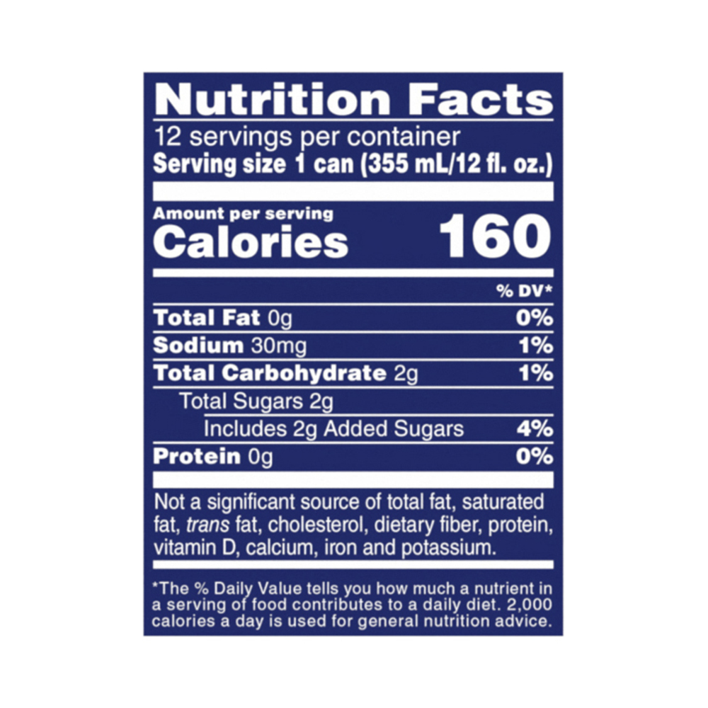 White Claw Hard Seltzer Surge Hard Seltzer, Variety Pack-Nutrition-Facts