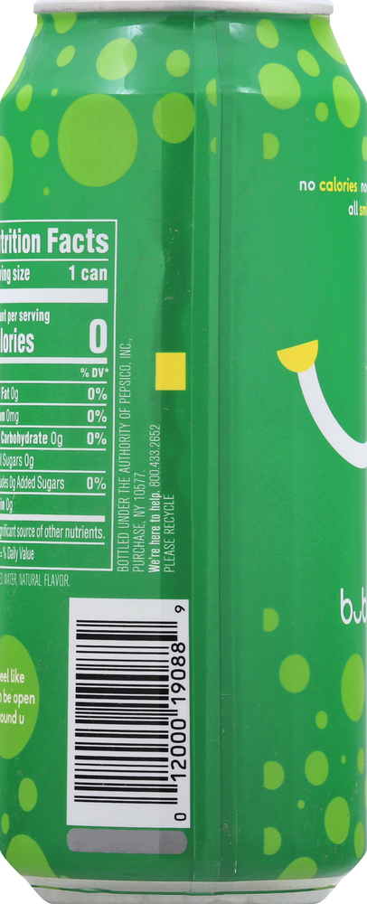bubly Sparkling Water, Lime-Planogram-Back
