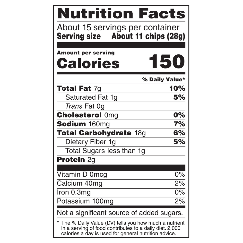Doritos Tortilla Chips, Cool Ranch Flavored, Party Size-Nutrition-Facts