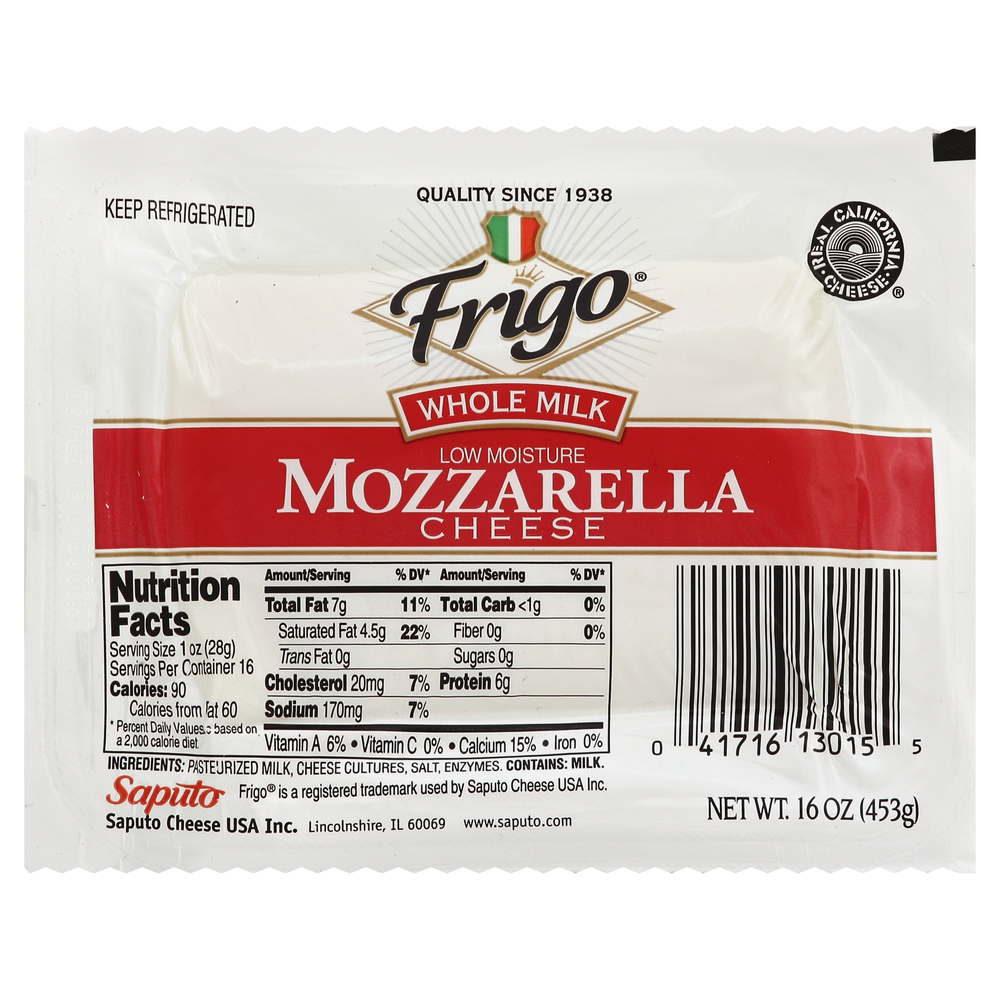 Frigo Cheese, Mozzarella, Whole Milk-Main