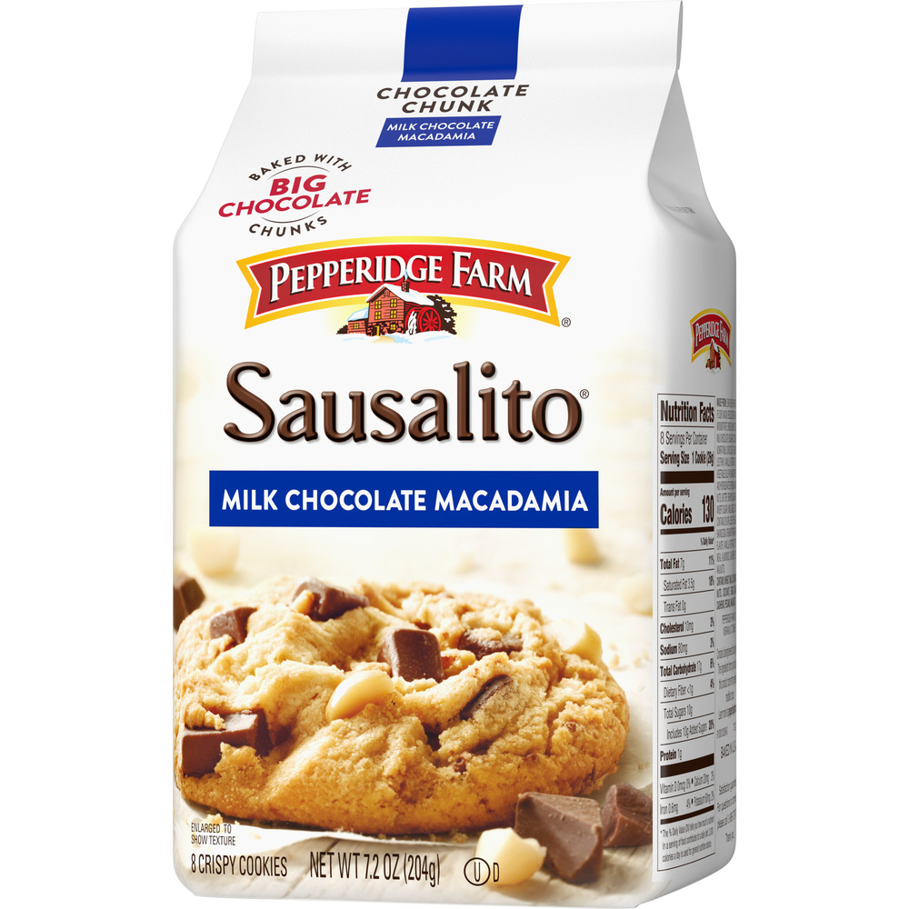 Pepperidge Farm® Sausalito® Crispy Milk Chocolate Macadamia Nut Cookies ...