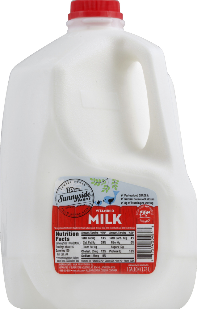 Sunnyside Farms Milk, Vitamin D-Ecom
