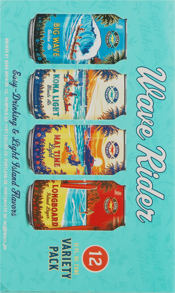 Kona Brewing Co Liquid Aloha Beer, Wave Rider, Liquid Aloha, Variety ...