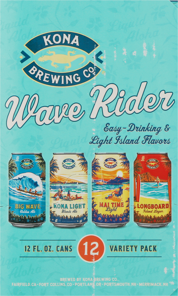 Kona Brewing Co Liquid Aloha Beer, Wave Rider, Liquid Aloha, Variety ...