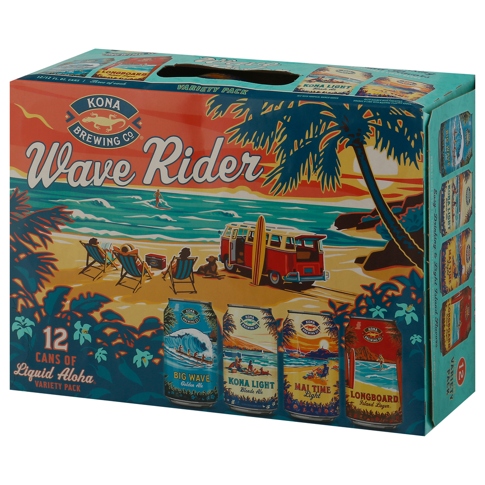 Kona Brewing Co Liquid Aloha Beer, Wave Rider, Liquid Aloha, Variety ...