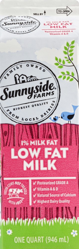 Sunnyside Farms Milk, Low Fat, 1% Milk Fat-Ecom