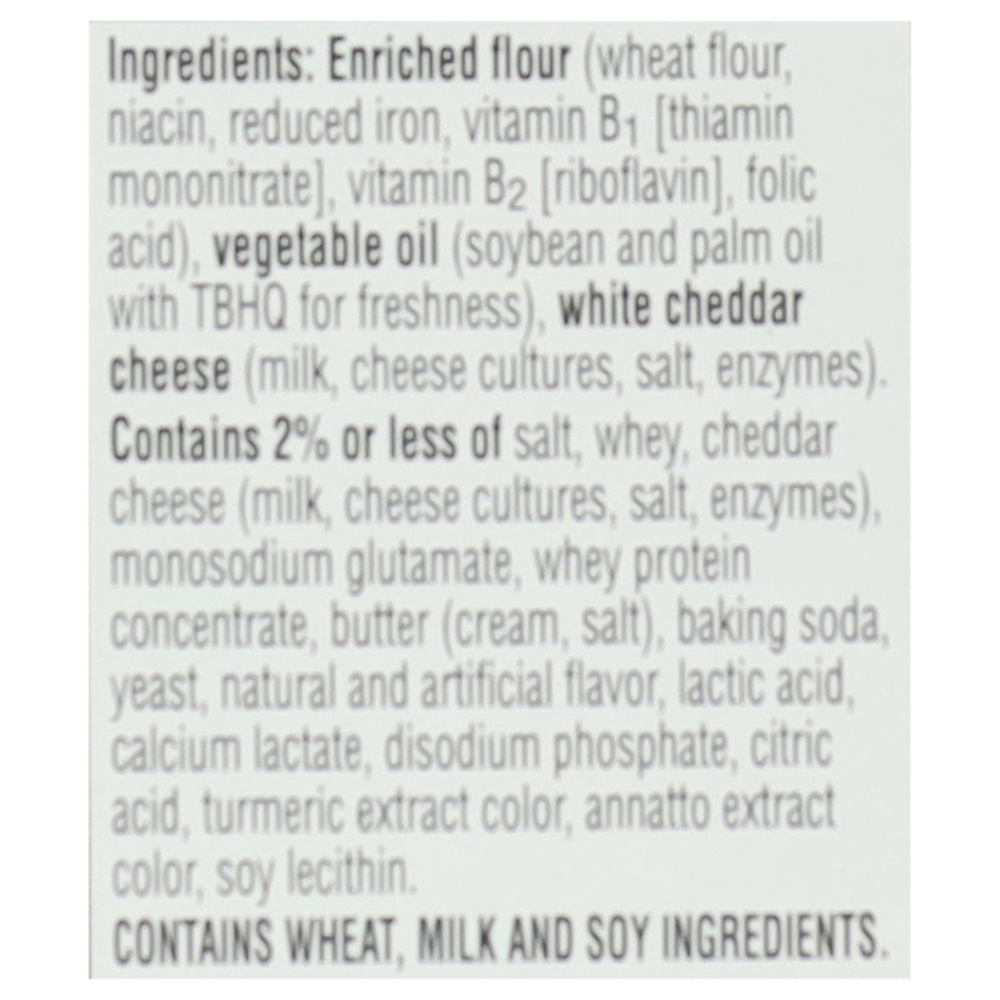 Cheez-It Baked Snack Crackers, White Cheddar-Ingredients