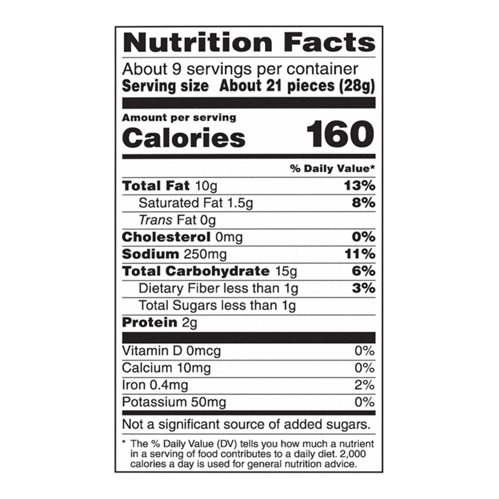 Cheetos Cheese Flavored Snacks, Crunchy-Nutrition-Facts