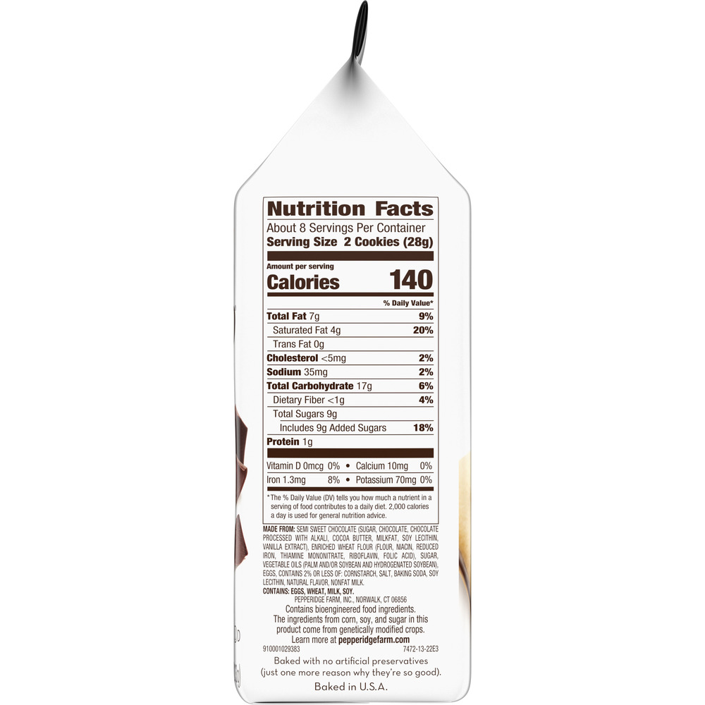 Pepperidge Farm Milano Cookies, Distinctive, Double Dark Chocolate ...