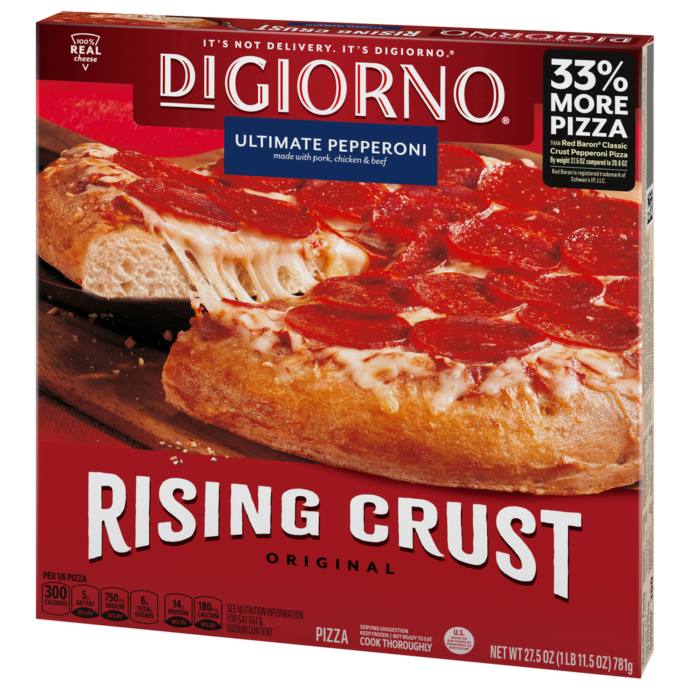DiGiorno Pizza, Rising Crust, Ultimate Pepperoni, Original-Front-Right ...