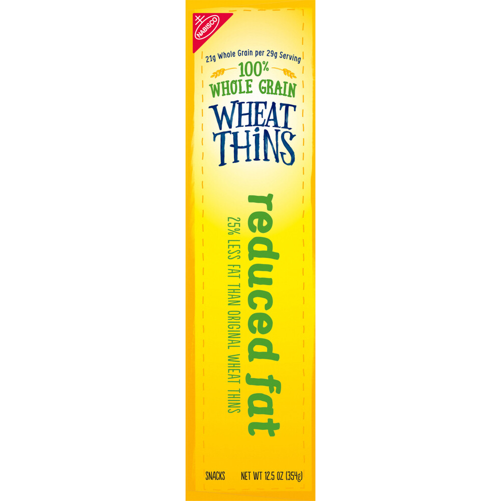 WHEAT THINS Wheat Thins Reduced Fat Whole Grain Wheat Crackers, Family ...