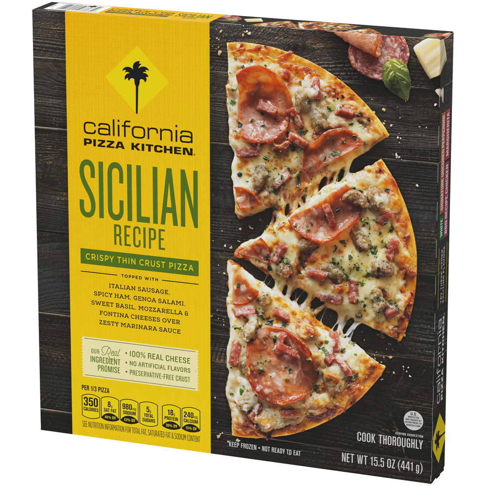 California Pizza Kitchen Sicilian Recipe Crispy Thin Crust Frozen Pizza ...