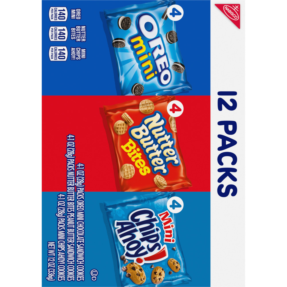 CHIPS AHOY!/NUTTER BUTTER/OREO Nabisco Cookie Variety Pack OREO Mini ...