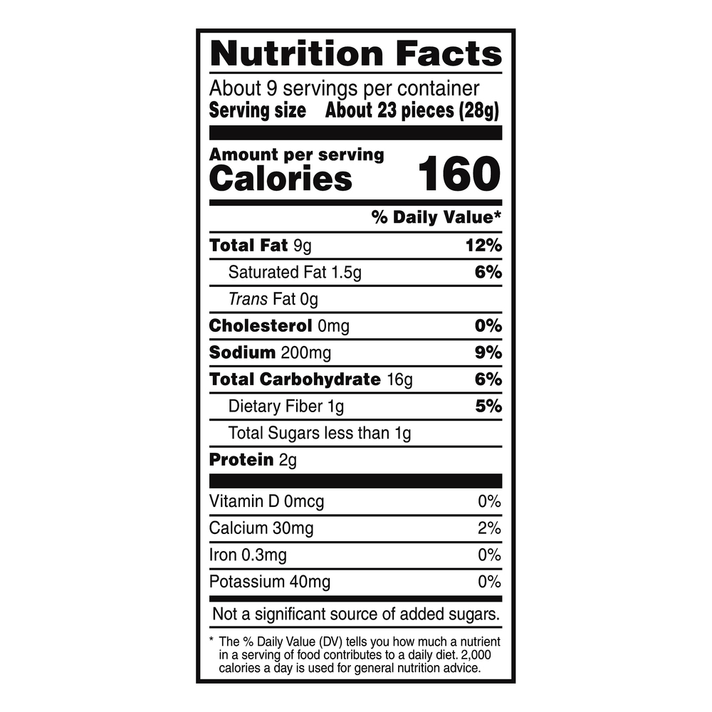 Fritos Flavor Twists Corn Snacks, Honey BBQ Flavored-Nutrition-Facts