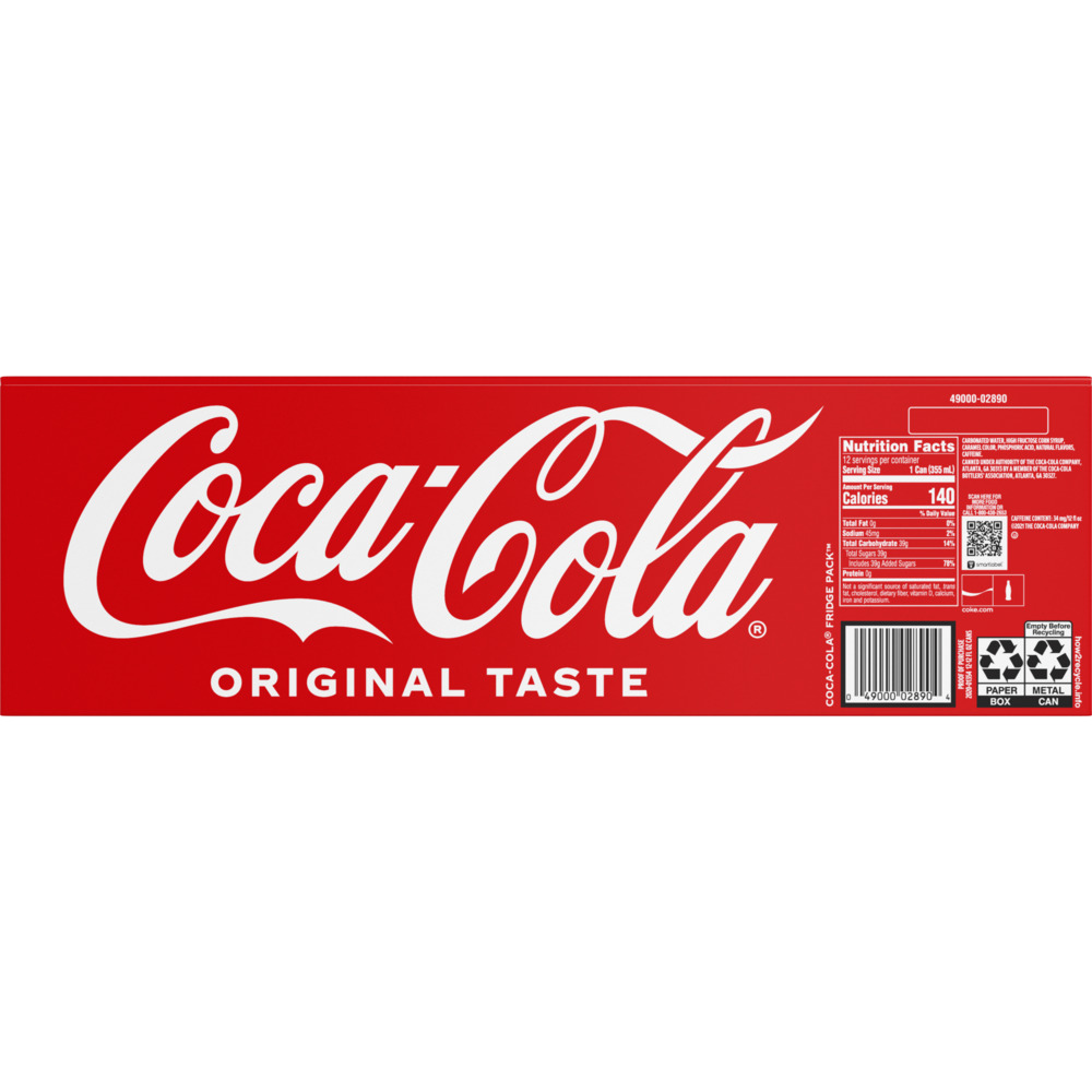 Coca-Cola Coca-Cola Soda Soft Drink Soda Soft Drink, 12 oz-Planogram-Back