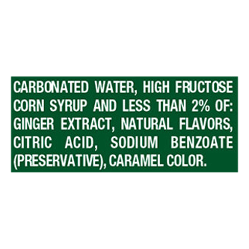 Canada Dry Ginger Ale, 12 Pack-Ingredients