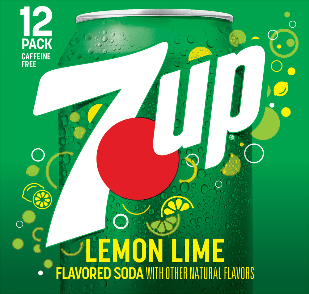 7 UP Soda, Lemon Lime Flavored, 12 Pack-Planogram-Left