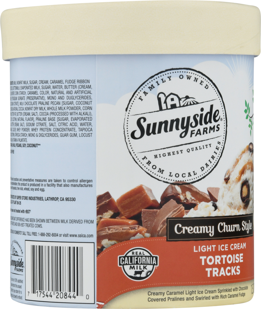 Sunnyside Farms Ice Cream, Light, Tortoise Tracks, Creamy Churn Style ...
