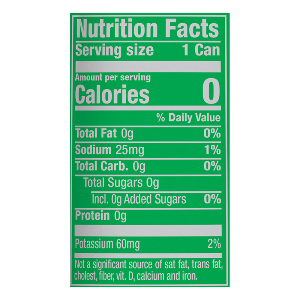 7-UP Soda, Zero Sugar, Lemon Lime-Nutrition-Facts