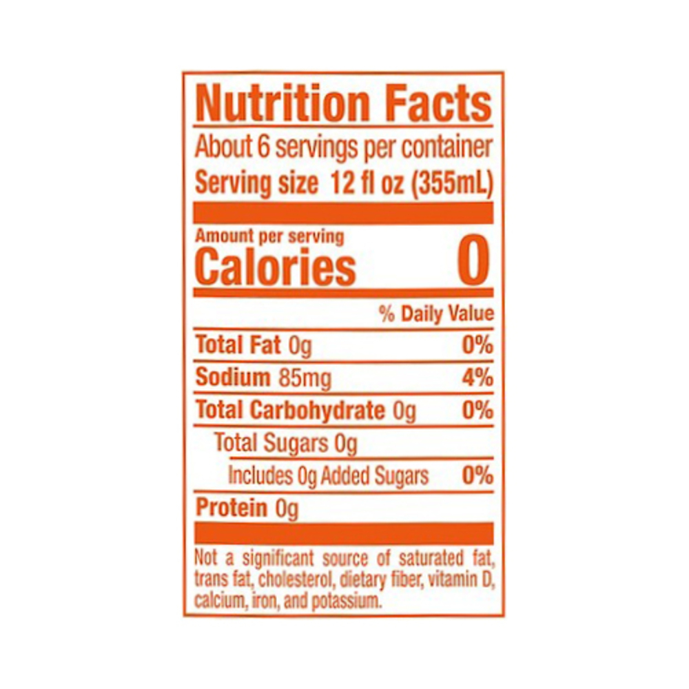 Sunkist Soda, Zero Sugar, Orange-Nutrition-Facts