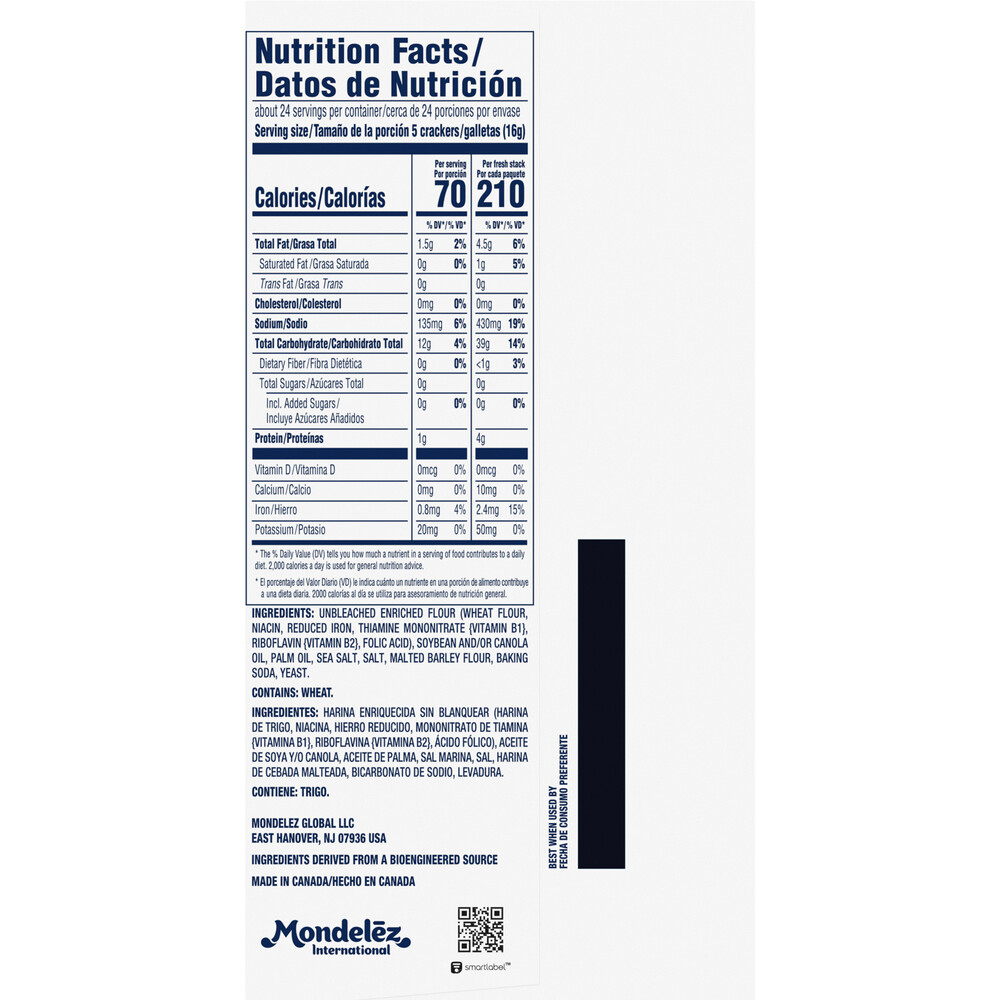 PREMIUM Fresh Stacks Original Saltine Crackers, Travel Snacks, 13.6 oz ...