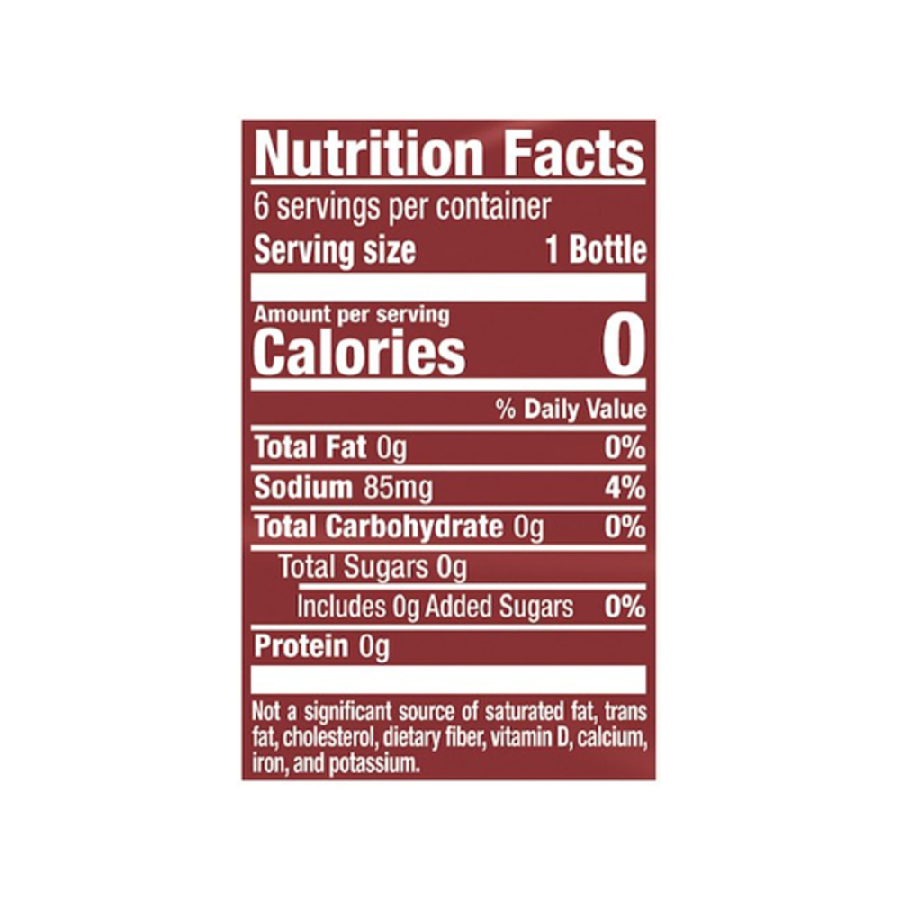 Dr Pepper Soda, Zero Sugar, 6 Pack-Nutrition-Facts