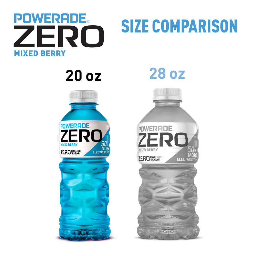 Powerade Sports Drink, Zero Sugar, Mixed Berry-Planogram-Back