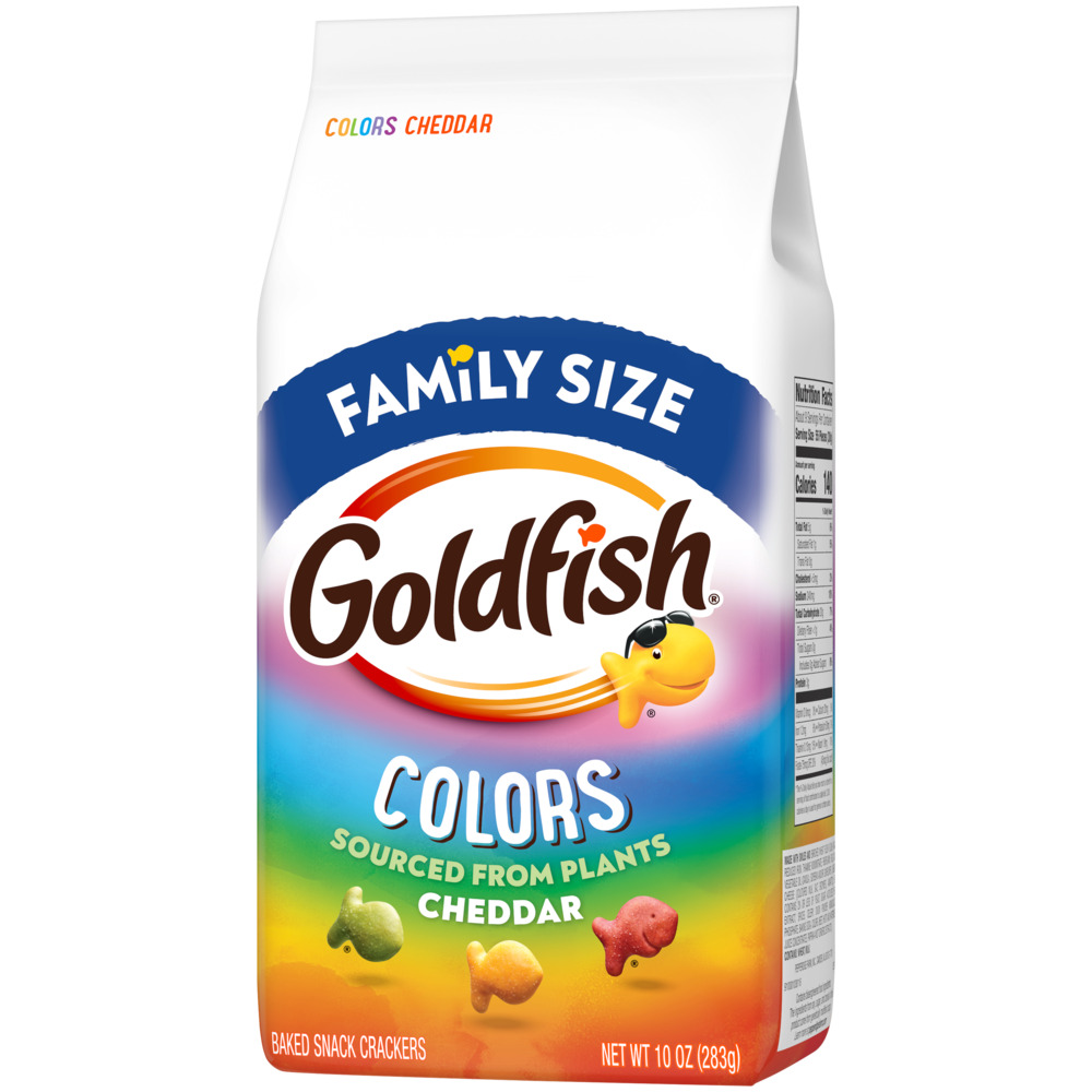 Goldfish® Goldfish® Colors Cheddar Baked Snack Crackers-Front-Right ...