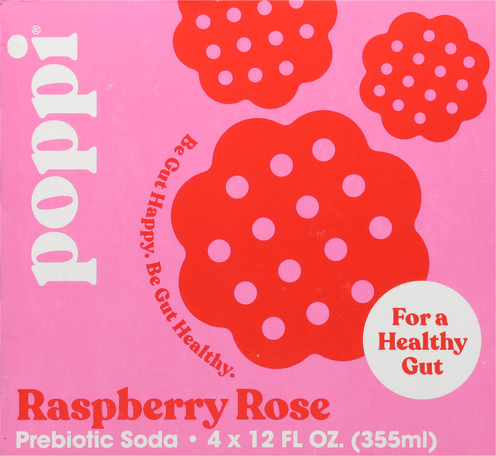 Poppi Prebiotic Soda, Raspberry Rose-Planogram-Back
