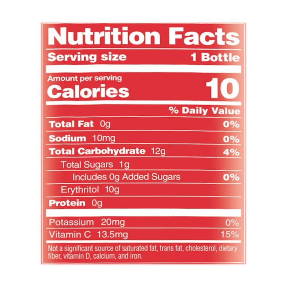 Bai Boost Water Beverage, Watamu Strawberry Watermelon-Nutrition-Facts