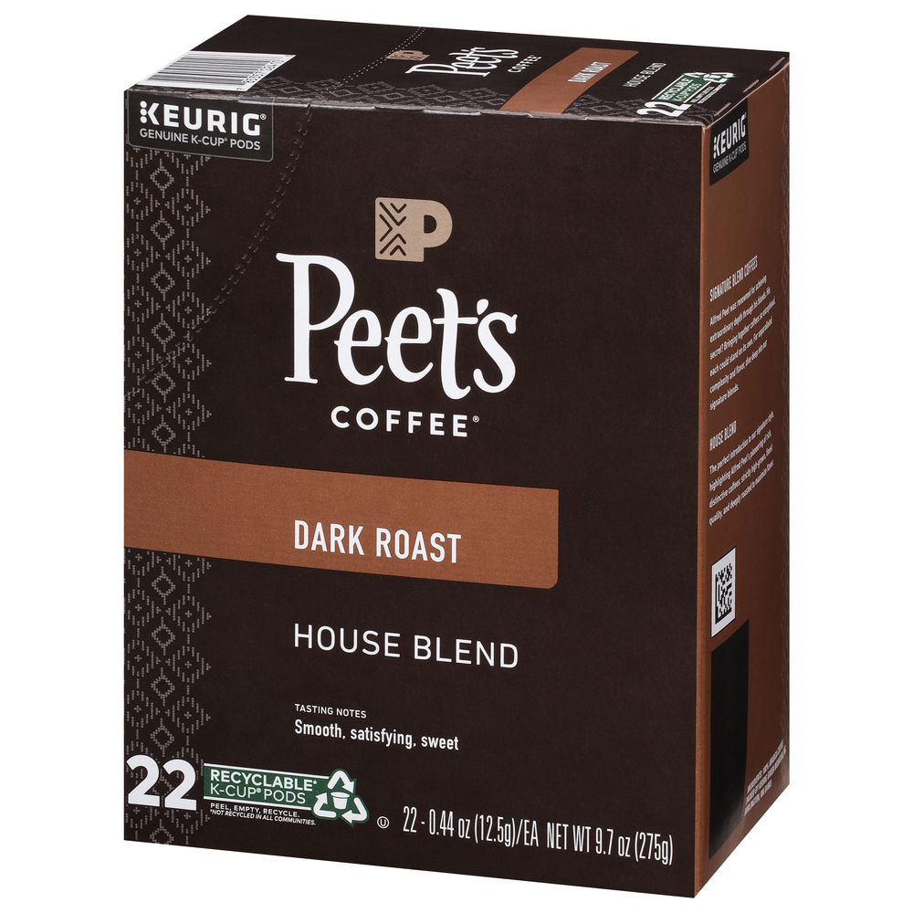 Peet s Coffee Coffee Dark Roast House Blend K Cup Pods