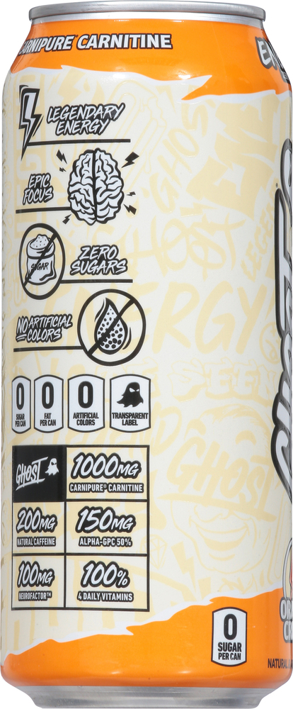 Ghost Orange Cream Zero Sugar Energy Drink-Planogram-Left