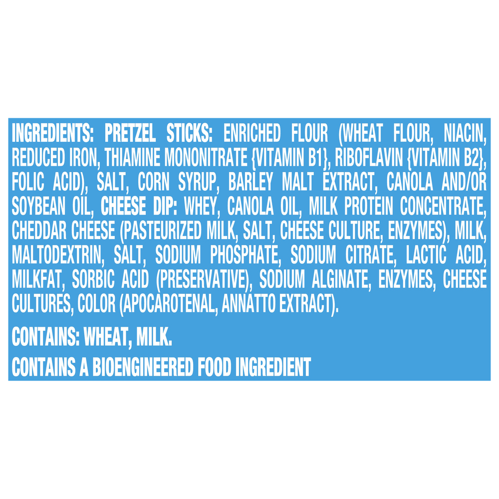 Handi-Snacks Mister Salty Pretzels 'N Cheesy Dip, 6 Packs-Ingredients