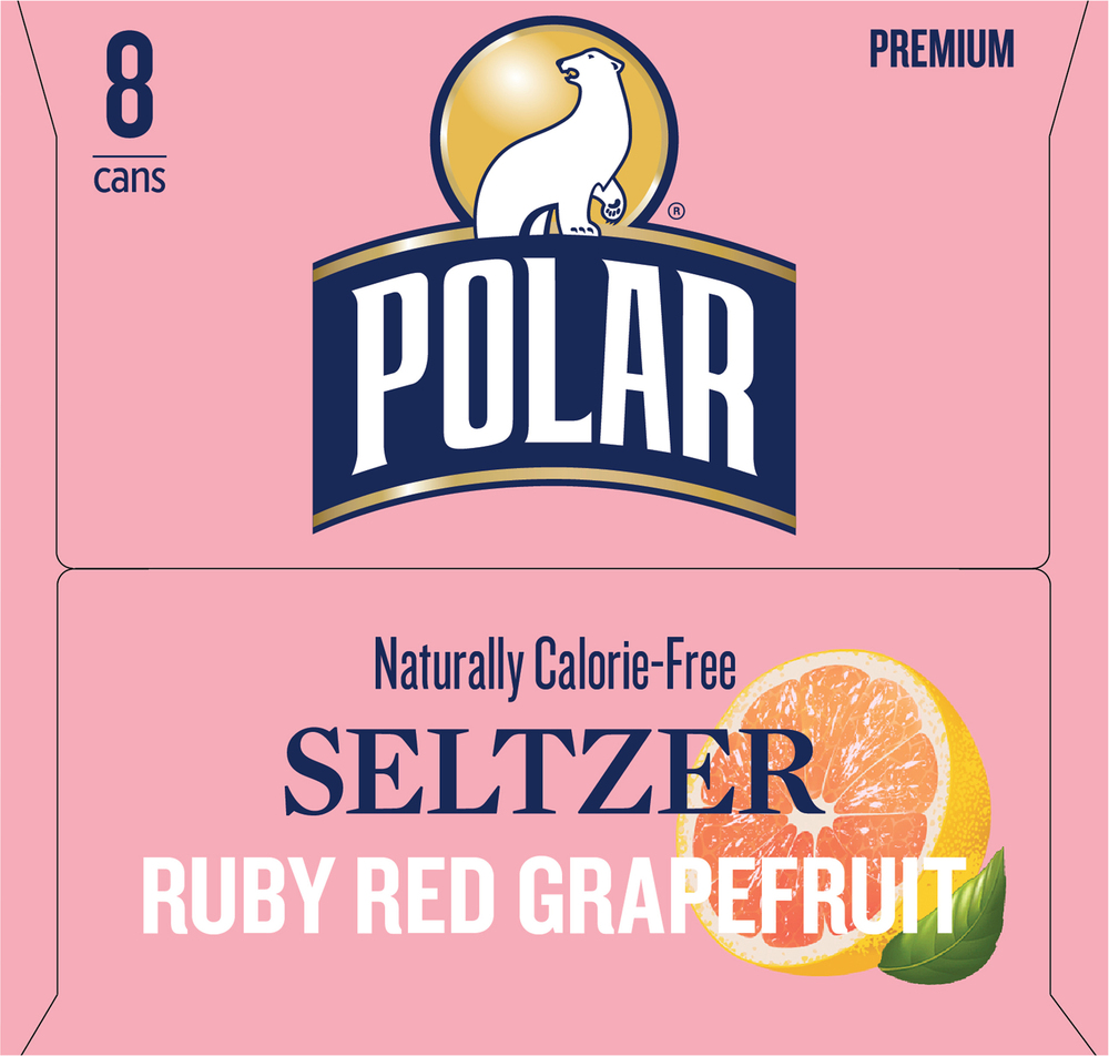 Polar Seltzer, Ruby Red Grapefruit-Planogram-Left