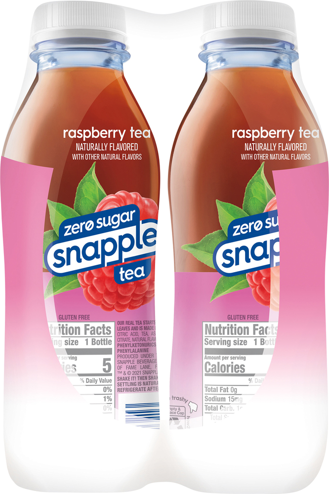 Snapple Tea, Zero Sugar, Raspberry, 6 Pack-Planogram-Right