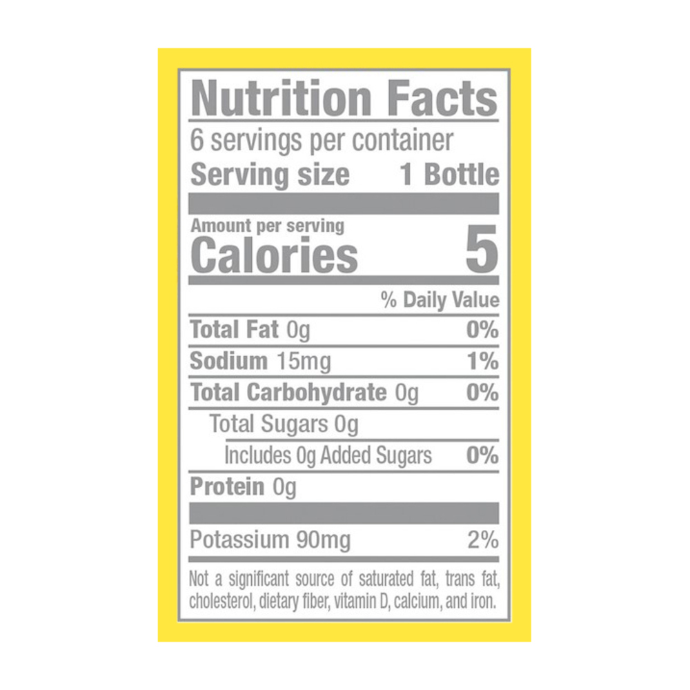 Snapple Lemon Tea, Zero Sugar, 6 Pack-Nutrition-Facts
