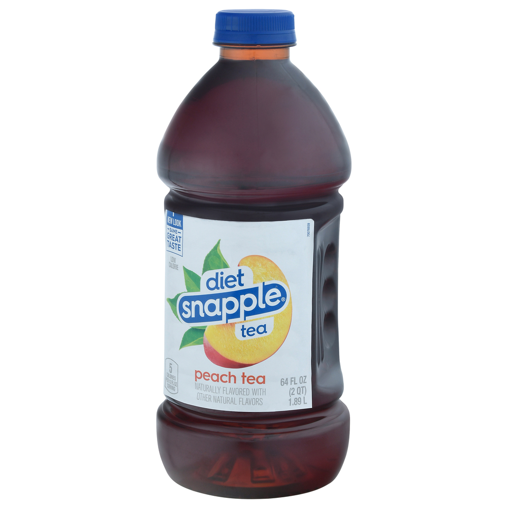 Snapple Tea, Zero Sugar, Peach-Front-Right-Elevated