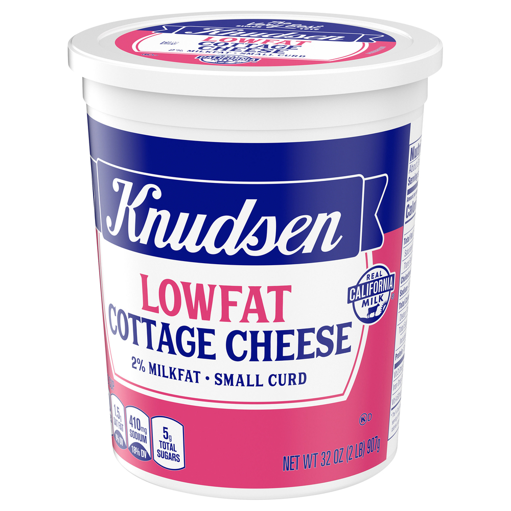 Knudsen Small Curd 2% Milkfat Lowfat Cottage Cheese-Front-Right-Elevated