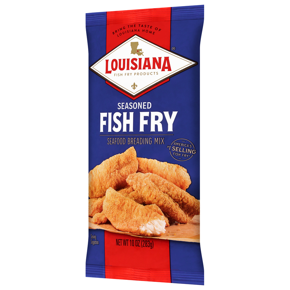 Louisiana Fish Fry Products Seafood Breading Mix, Fish Fry, Seasoned ...