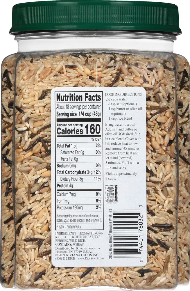 RiceSelect Royal Blend Rice, Whole Grain-Planogram-Back
