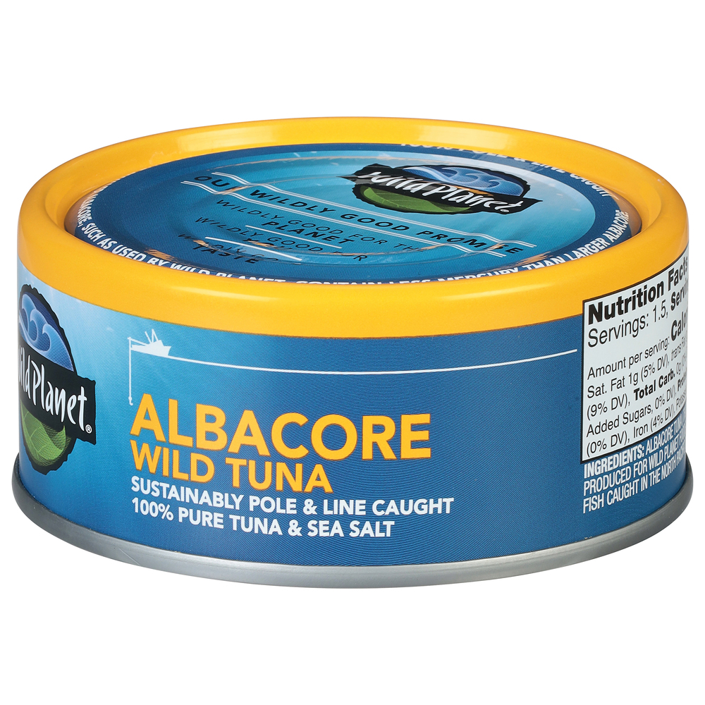 Wild Planet Wild Tuna, Albacore-Front-Right-Elevated